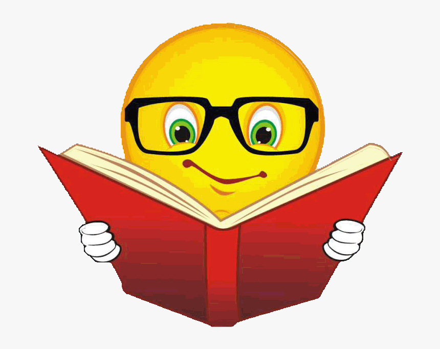 Smiley Face Reading A Book, HD Png Download , Transparent Png Image ...