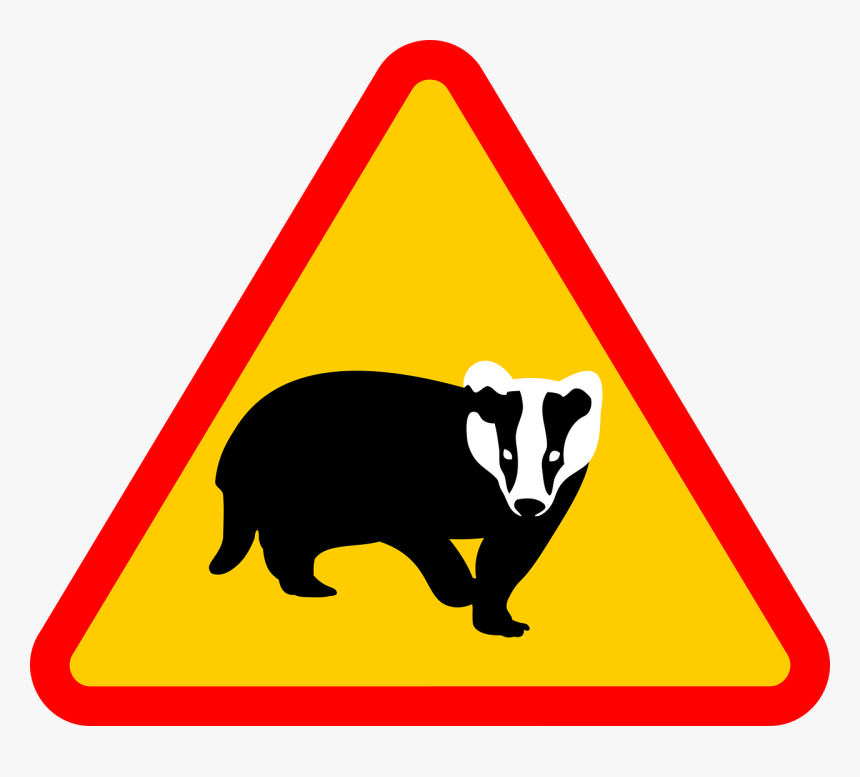 Road Sign, Note, Badger, Sign, Warning, Marking - Badger Warning Sign ...