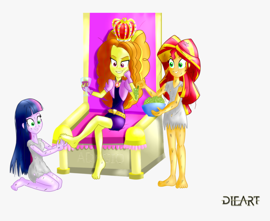 Transparent Slavery Clipart - Twilight And Adagio My Little Pony Anime ...