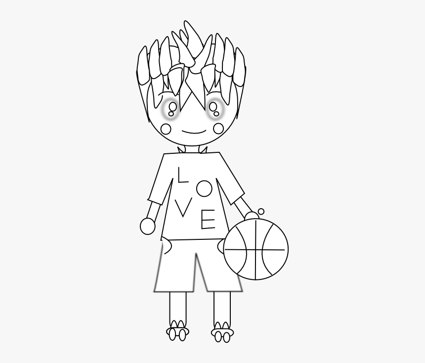 Anime Character Art 51 Black White Line Art 555px - Illustration, HD ...