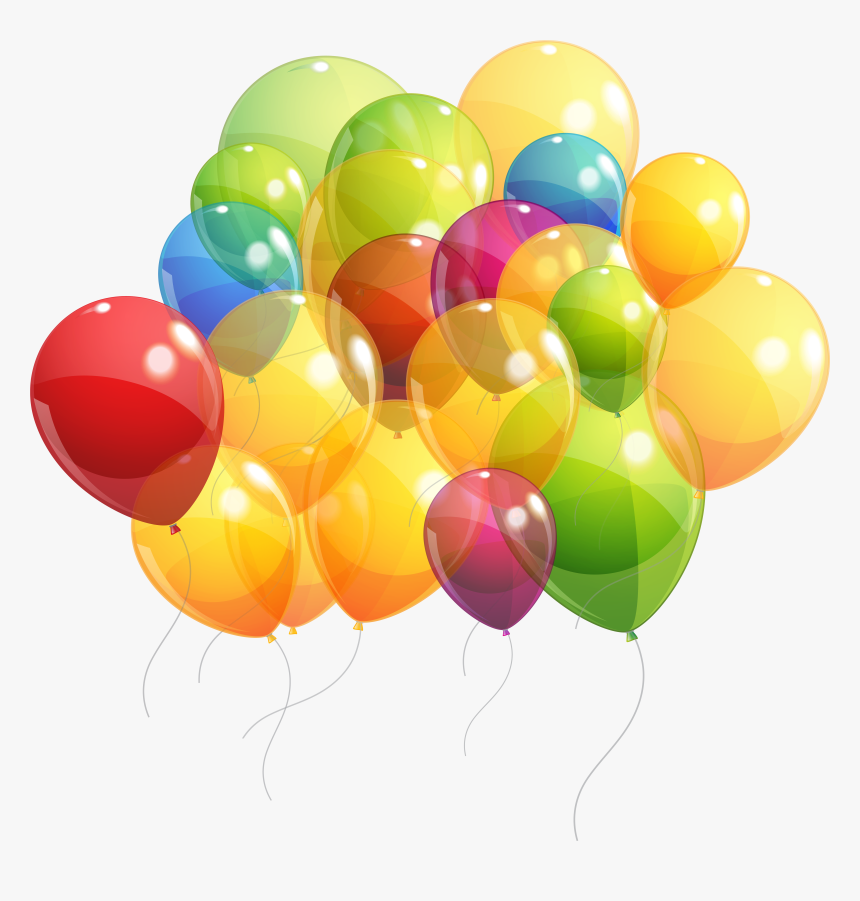 Transparent Colorful Balloons Bunch Png Clipart Image - Bunch Of ...