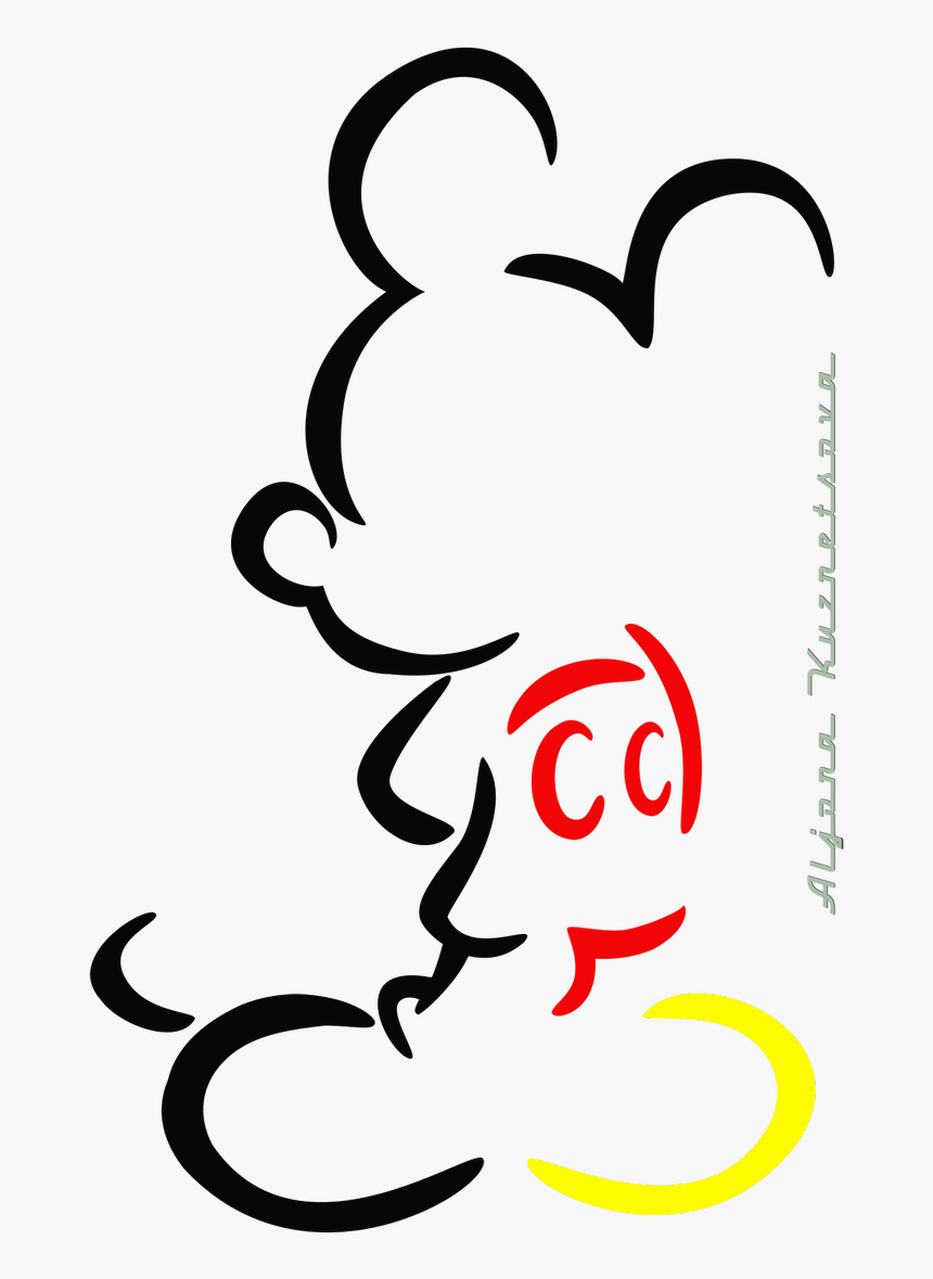 Mickey Lineart - Disney Illustration T Shirt, HD Png Download ...