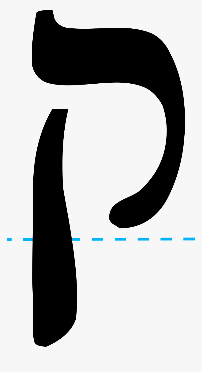 File Kuf Rashi Script Hebrew Letter Svg Wikimedia Commons, HD Png ...