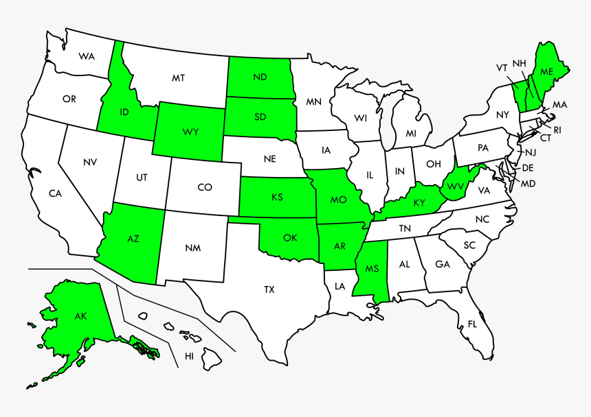 High Resolution Blank Us Map, HD Png Download , Transparent Png Image ...