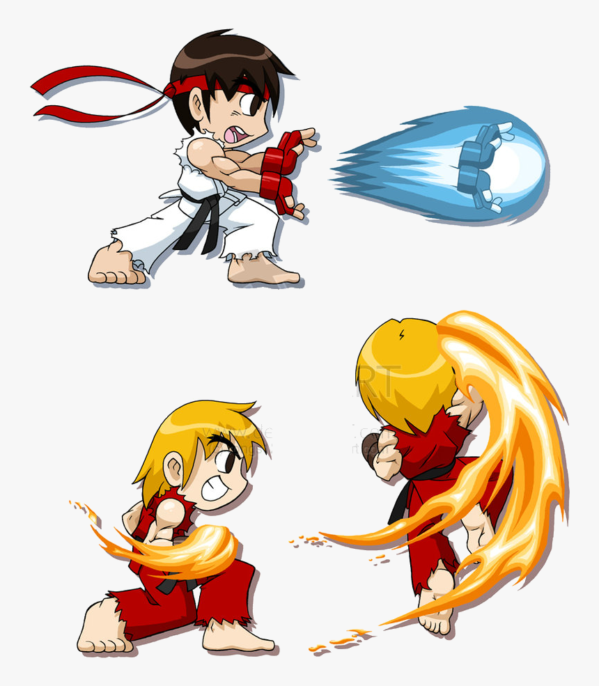 Shoryuken Ken Vs Ryu Clipart