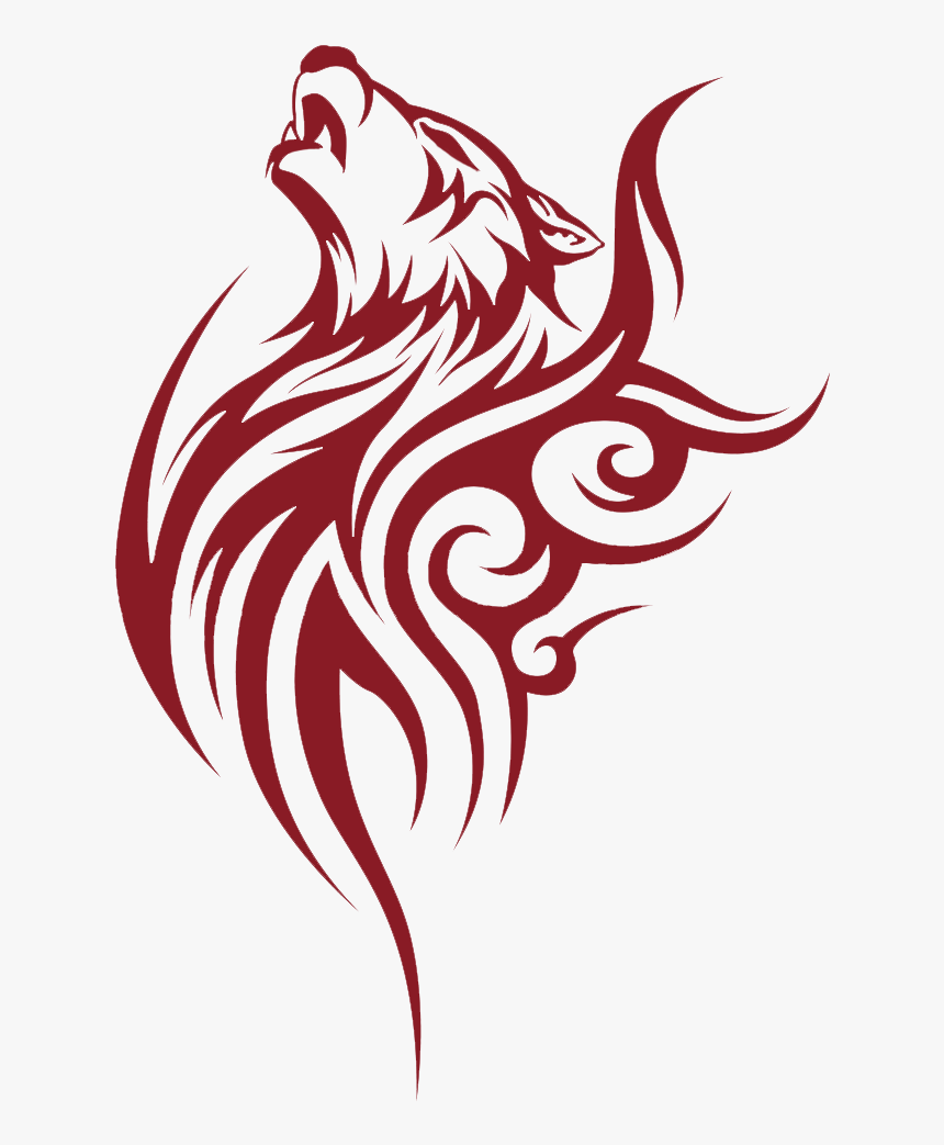 Tribal Wolf And Heart - Tribal Tattoo Clip Art, HD Png Download ...