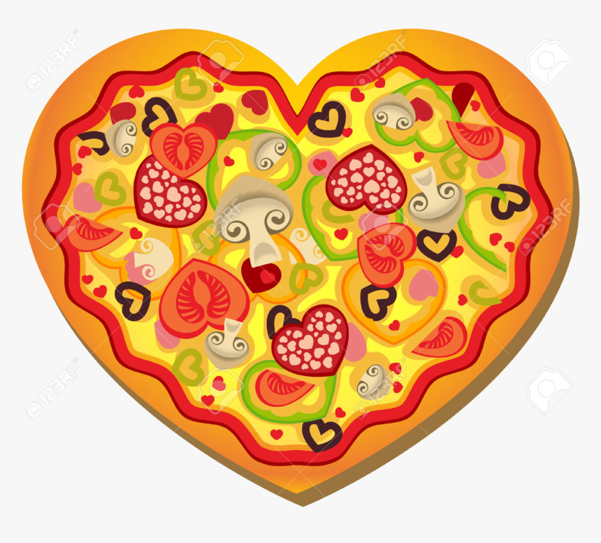 Pizza Alfa Img Showing Gt Valentine Heart Clip Art - Heart Shaped Pizza ...