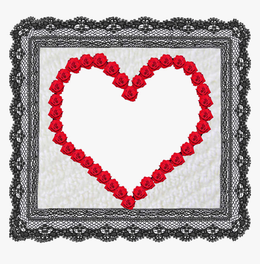 Frame Heart Lace Free Photo - Greeting Card, HD Png Download ...