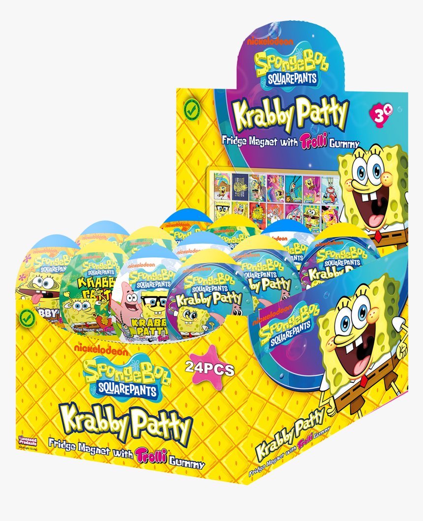 Spongebob Krabby Patty And Fridge Magnet With Trolli - Spongebob ...