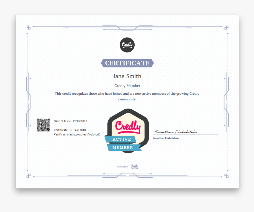 Certificate - Credly, HD Png Download , Transparent Png Image - PNGitem