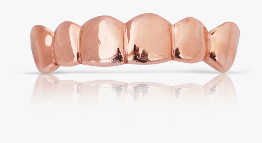 Polished Solid Rose Gold Teeth - Ring, HD Png Download , Transparent ...