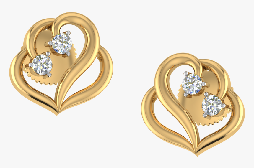 Earrings Diamond Gold Png, Transparent Png , Transparent Png Image ...