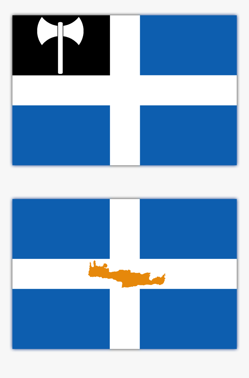 Unofficial Flags For The Island Crete,greece - Flag Of Crete, HD Png ...