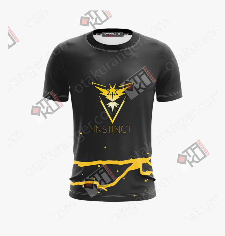 Team Instinct Pokemon Go Unisex 3d T-shirt - Cartoon, HD Png Download ...