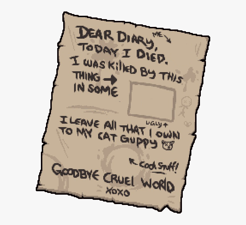 Full Death Note - Binding Of Isaac Game Over, HD Png Download ...