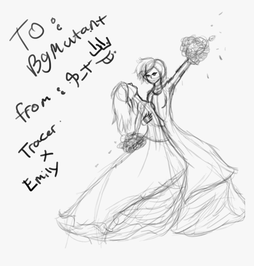 Emily X Tracer Sketch - Line Art, HD Png Download , Transparent Png ...
