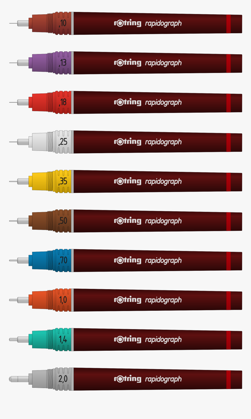 4d Drawing Pen - Rotring Pen Thickness, HD Png Download , Transparent ...