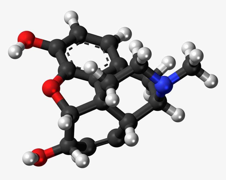 Morphine Molecule Ball - Morphine Ball And Stick, HD Png Download ...