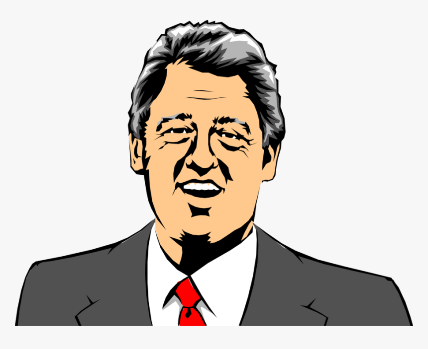 Vector Illustration Of William Jefferson Bill - Bill Clinton Clipart ...