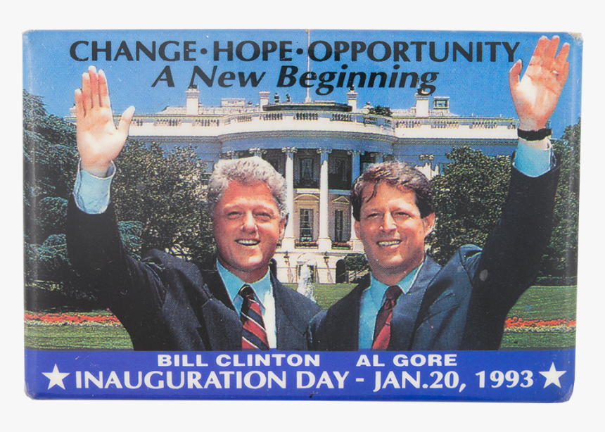 Clinton Gore Inauguration Day Political Button Museum - 1992, HD Png ...