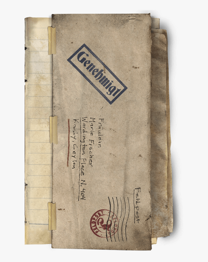 Letters Cod Zombies Paper Ww2, HD Png Download , Transparent Png Image ...