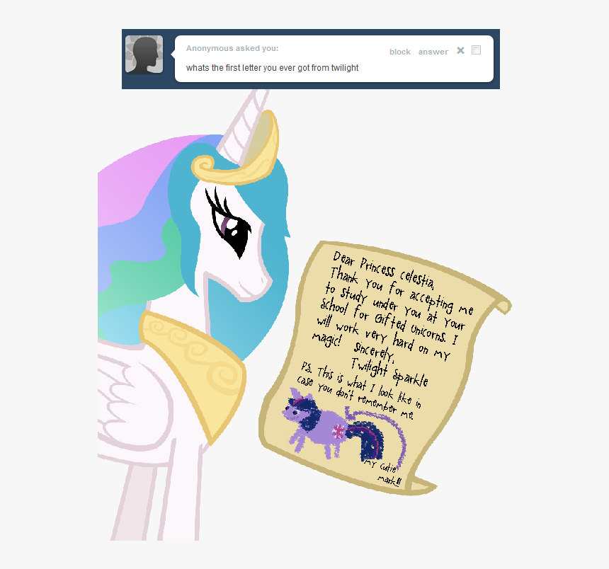 Princess Twilight Letter To Celestia, HD Png Download , Transparent Png ...