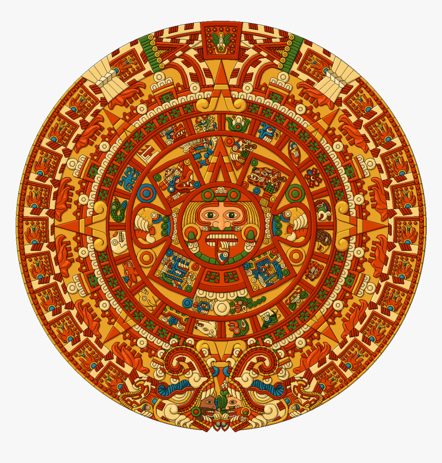 Aztec Sun Stone Colored, HD Png Download , Transparent Png Image - PNGitem