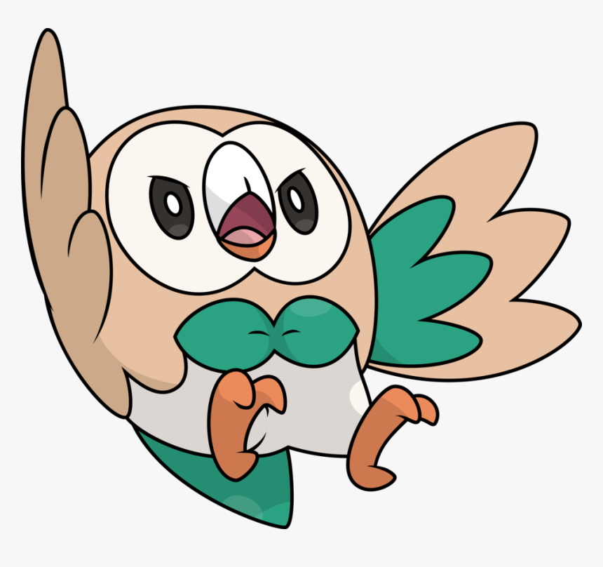 Cartoon,clip Character - Rowlet Png, Transparent Png , Transparent Png ...