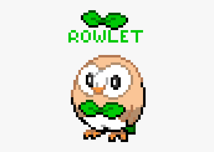 Pixel Art Pokemon Rowlet, HD Png Download , Transparent Png Image - PNGitem