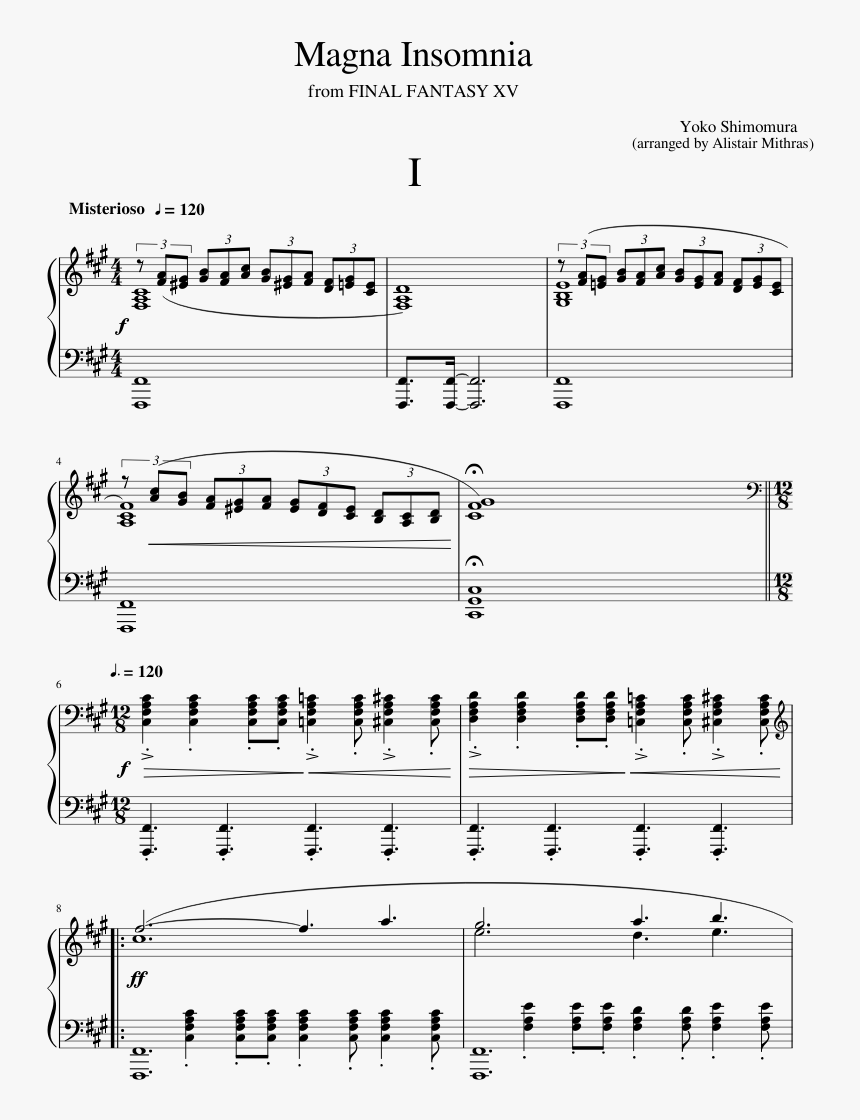 Insomnia Piano Sheet Music, HD Png Download , Transparent Png Image ...
