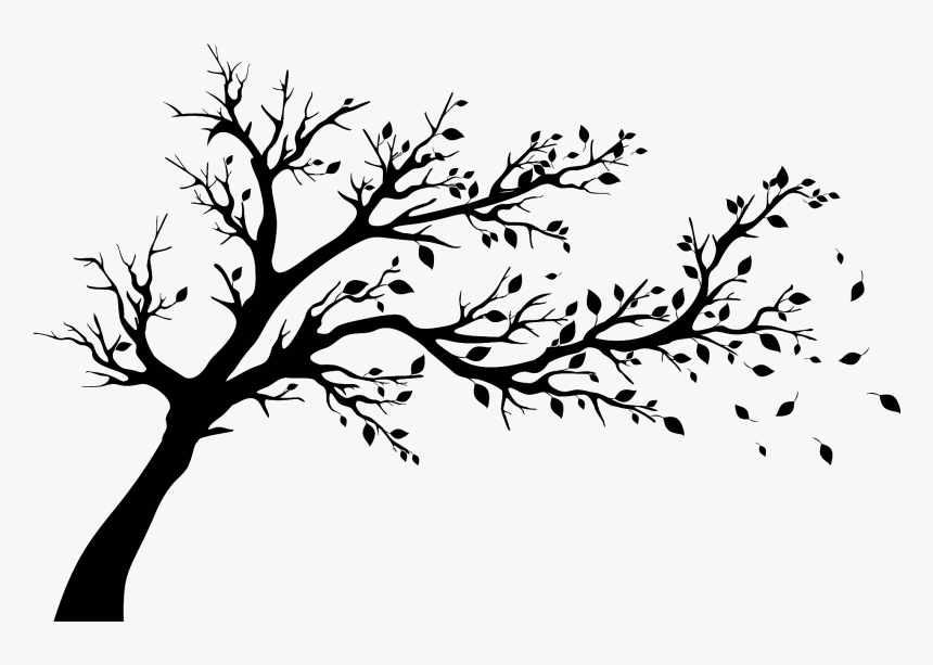 Tree Silhouette Wall Decal Autumn - Tree Silhouette Art, HD Png ...