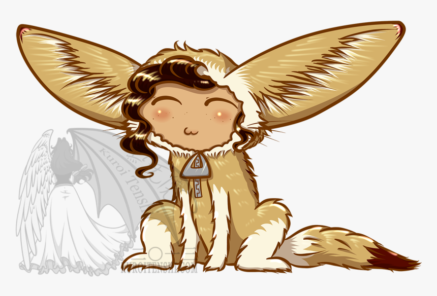 Chibi In A Fennec Fox Suit - Cartoon, HD Png Download , Transparent Png ...
