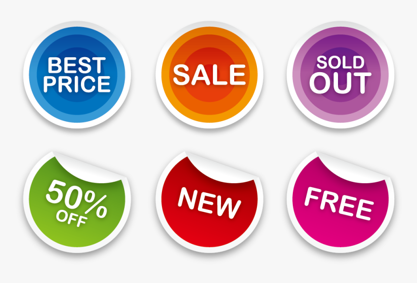 Sticker Tag Sticker Tag2 - Free Vector Round Sticker, HD Png Download ...