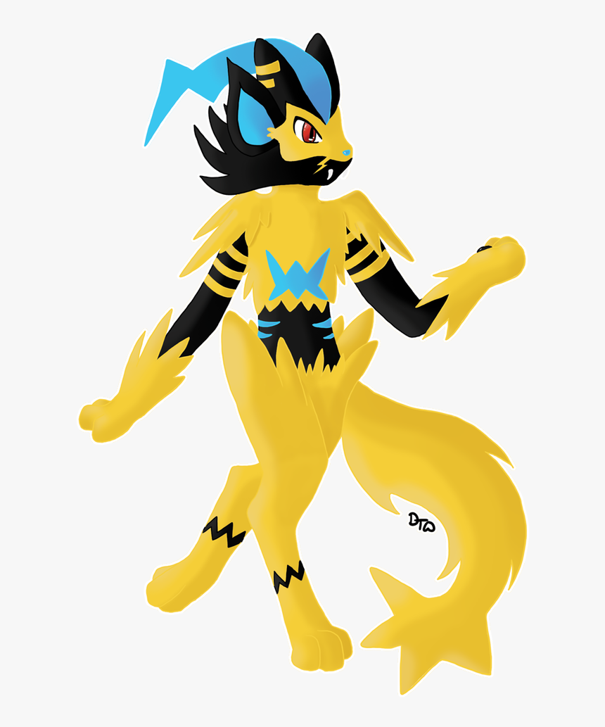 Zeraora X Luxray - Cartoon, HD Png Download , Transparent Png Image ...
