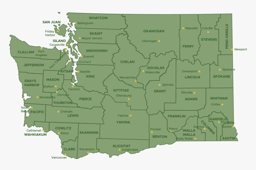 Washington State Silhouette, HD Png Download , Transparent Png Image ...