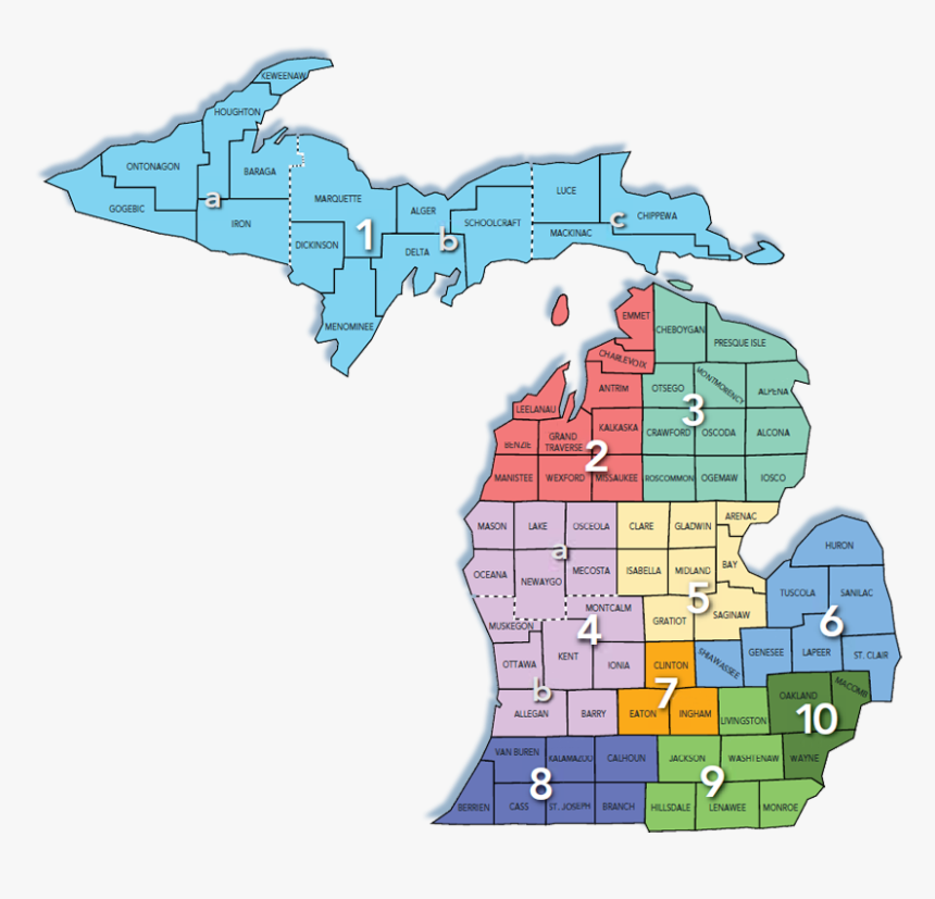 Regional Map 537423 7 - Map Of Michigan Native American Tribes, HD Png ...