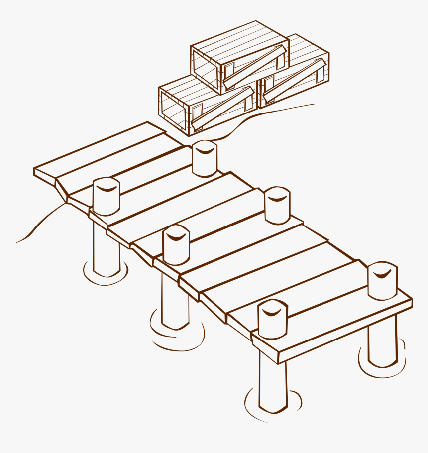 Drawing Of A Dock, HD Png Download , Transparent Png Image - PNGitem