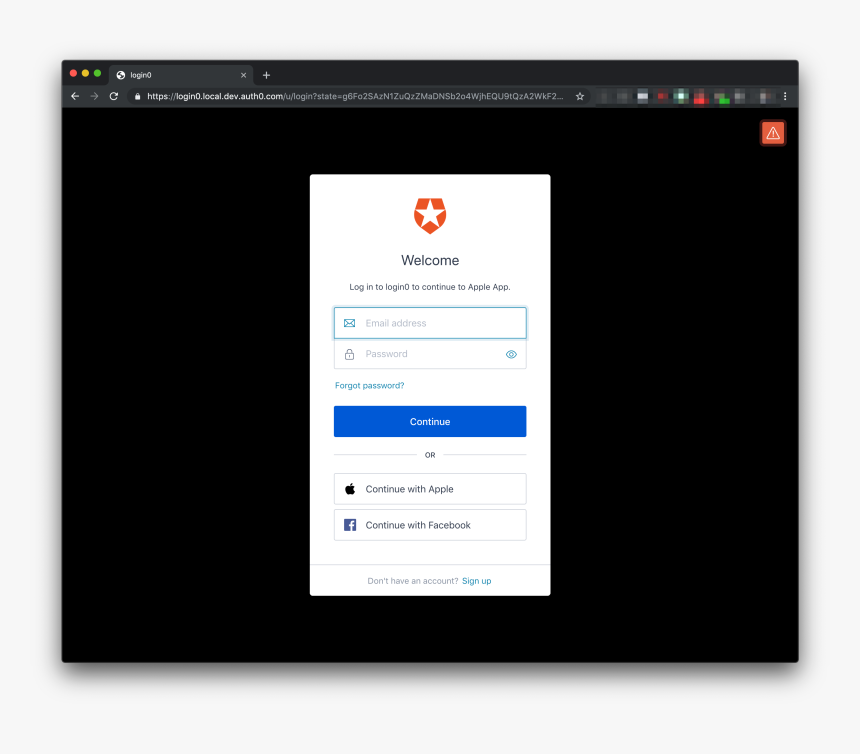 Auth0 Sign In With Apple Identity Provider Login Form - Apple App Login Page, HD Png Download ...