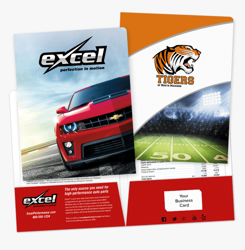 Picture Of Full Color Pocket Folders - Flyer, HD Png Download ...