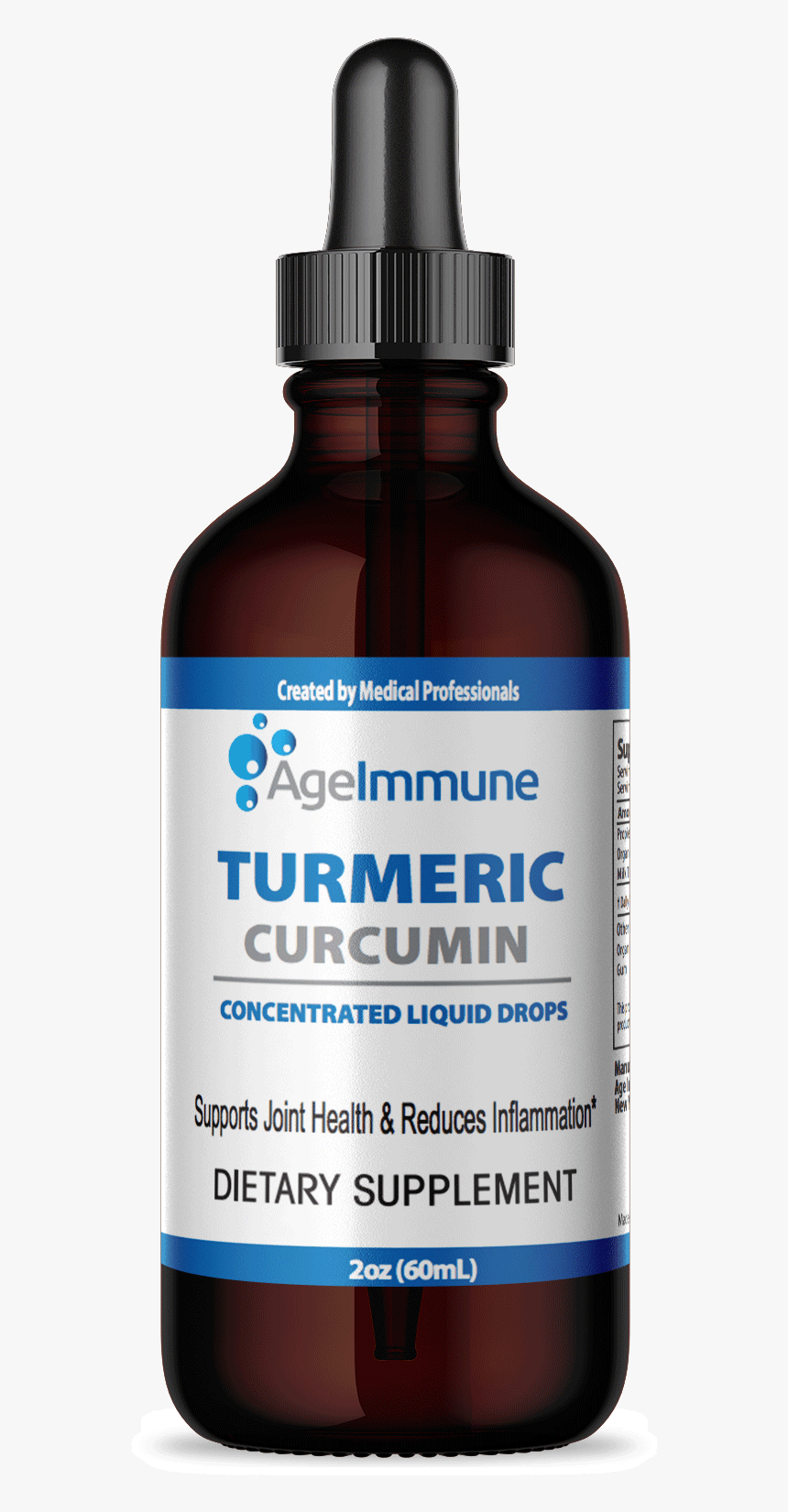 Liquid Turmeric Curcumin - Glass Bottle, HD Png Download , Transparent ...