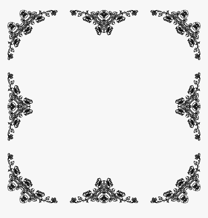 Rose Frame Beyond 6 Clip Arts - Rose Black Frame Png, Transparent Png ...