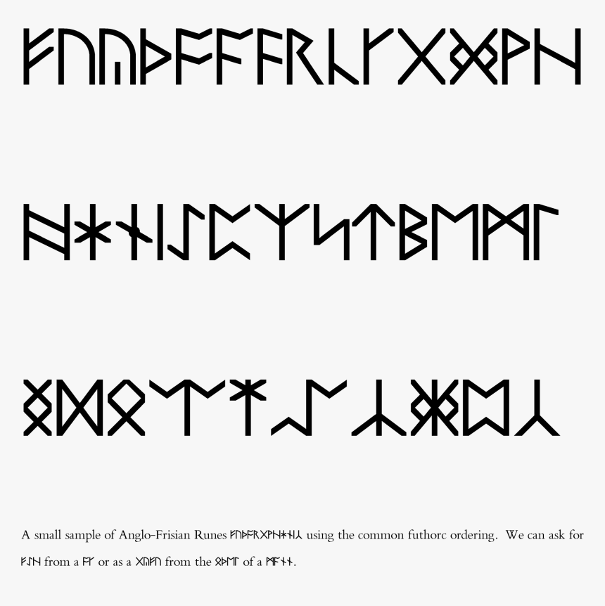Runes For Bembino - - Anglo Frisian Futhorc, HD Png Download ...