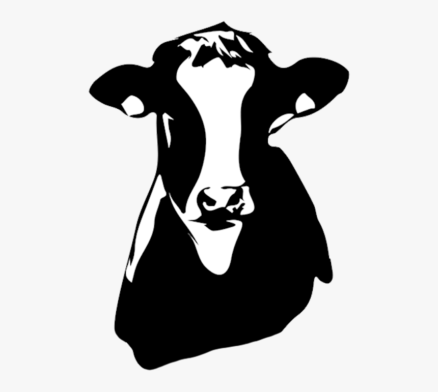 Cow Bust Silhouette Transparent Illustration Clean - Transparent Cow ...