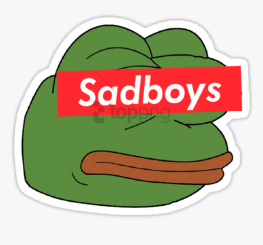 Free Png Sad Frog Square Sticker, Transparent Png , Transparent Png ...