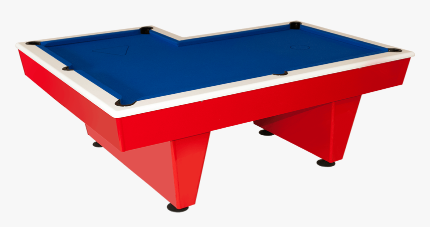 L-shaped Pool Table With Blue Cloth And Custom Duco - L Pool Table, HD ...