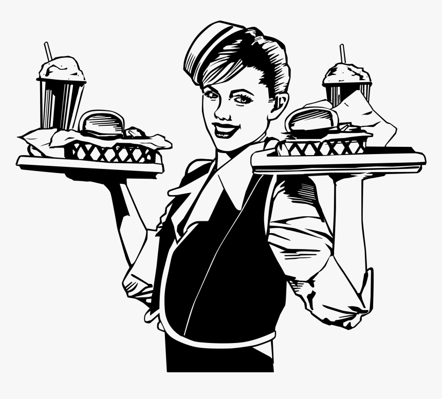 Retro Waitress, HD Png Download , Transparent Png Image - PNGitem