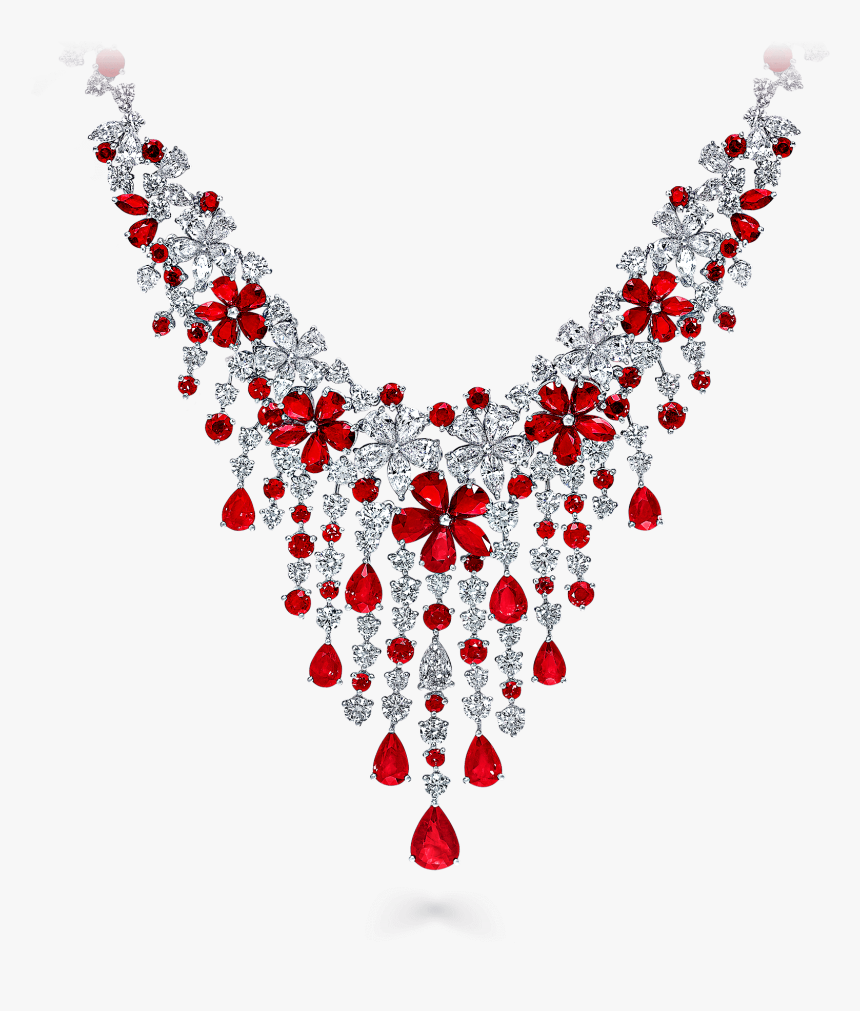 Transparent Red Diamond Png - Graff Ruby Diamond Necklace, Png Download ...