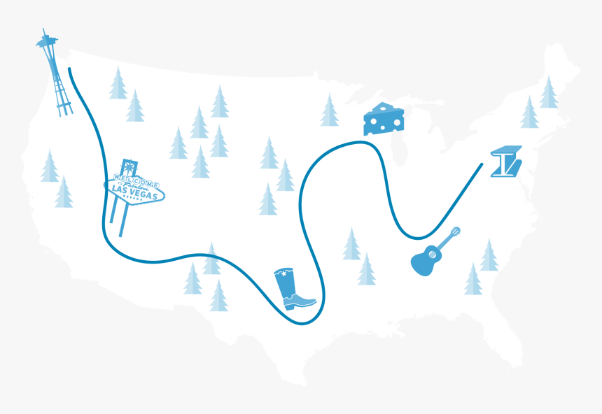 Transparent Road Trip Png - Local Exchange Carrier Map, Png Download ...
