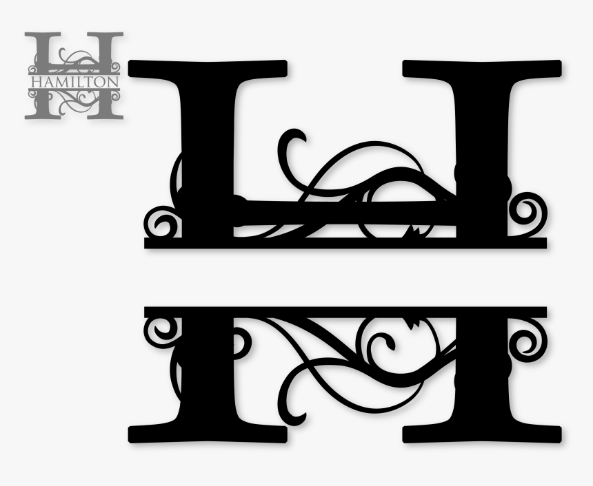 Monogram H - Split Monogram Font O, HD Png Download , Transparent Png ...