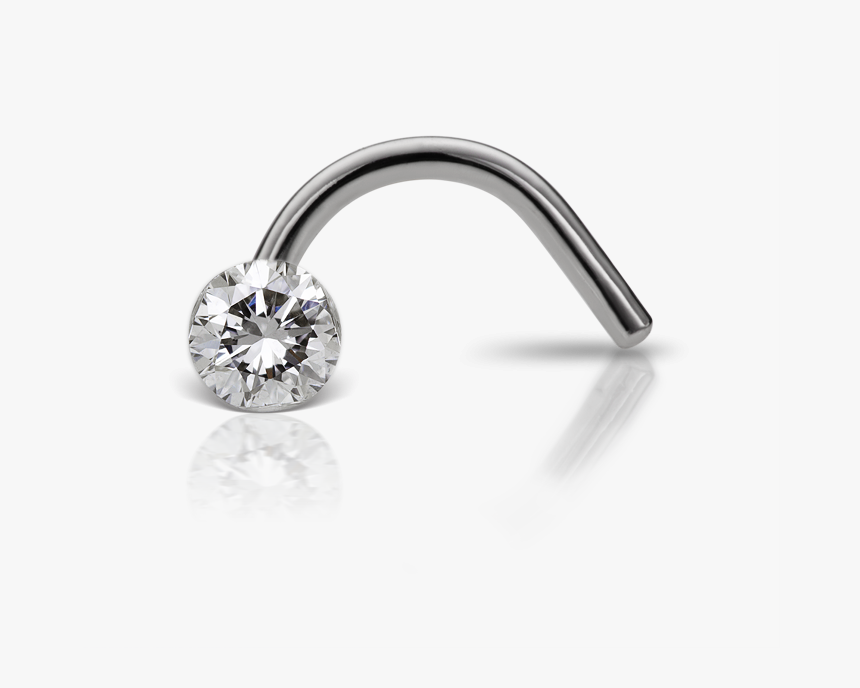 5mm Invisible Set Diamond Nostril Screw - Nose Piercing, HD Png ...